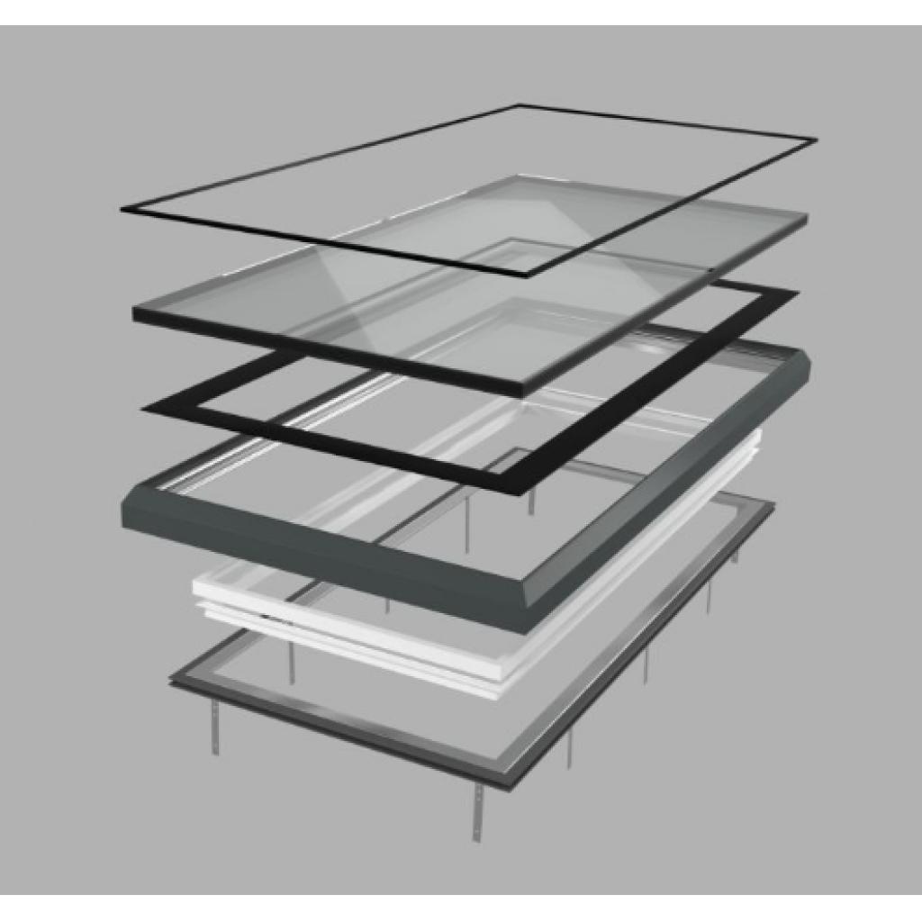 Luma Glass Rooflight 1200mm Wide x 500mm upto 2400mm